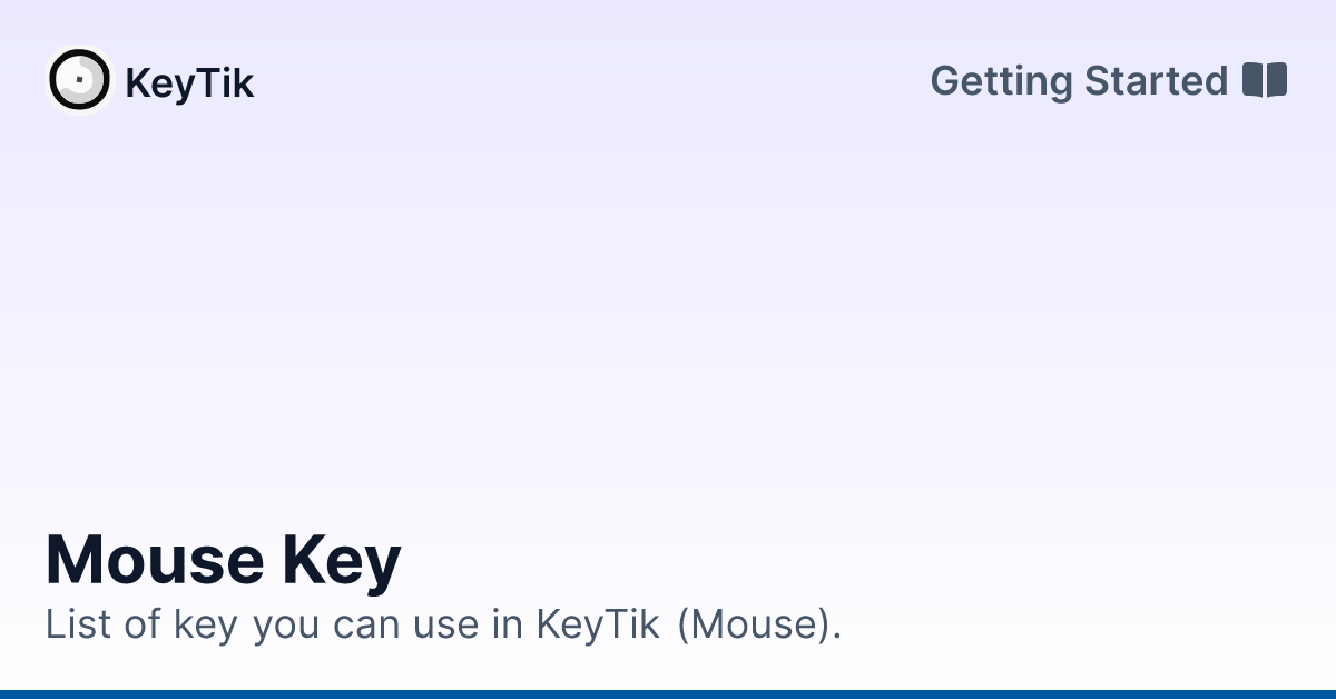 Mouse Key | Key List - Mouse Key
